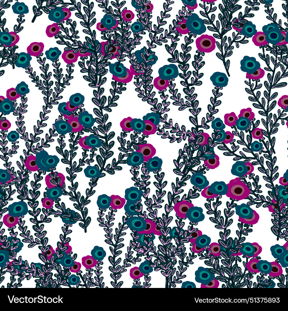Texture plants herbs twigs with leaves plant Vector Image