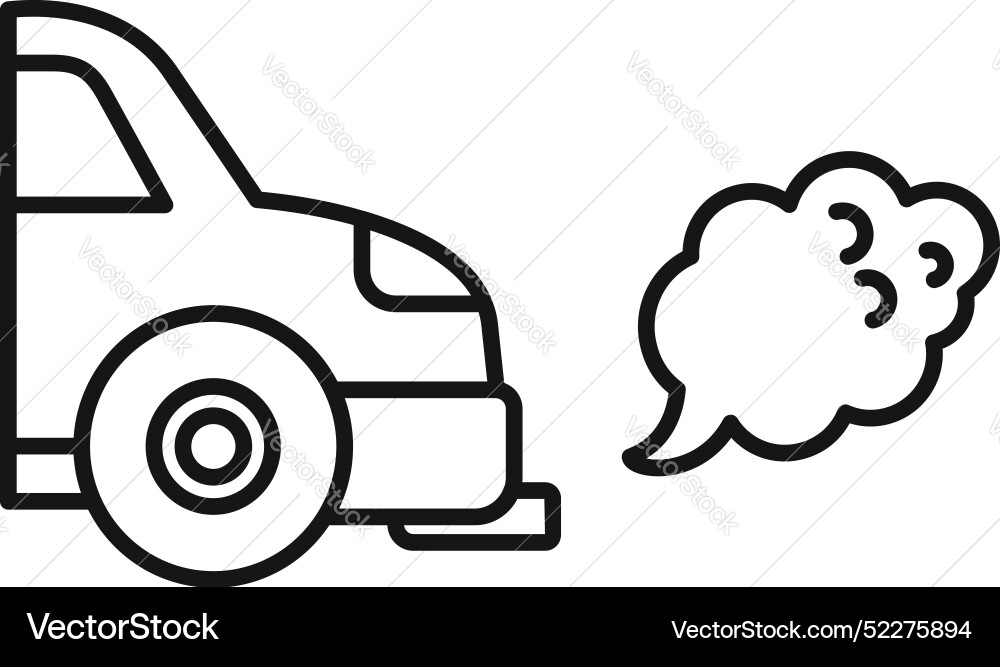 Car emitting smoke pollution from exhaust Vector Image