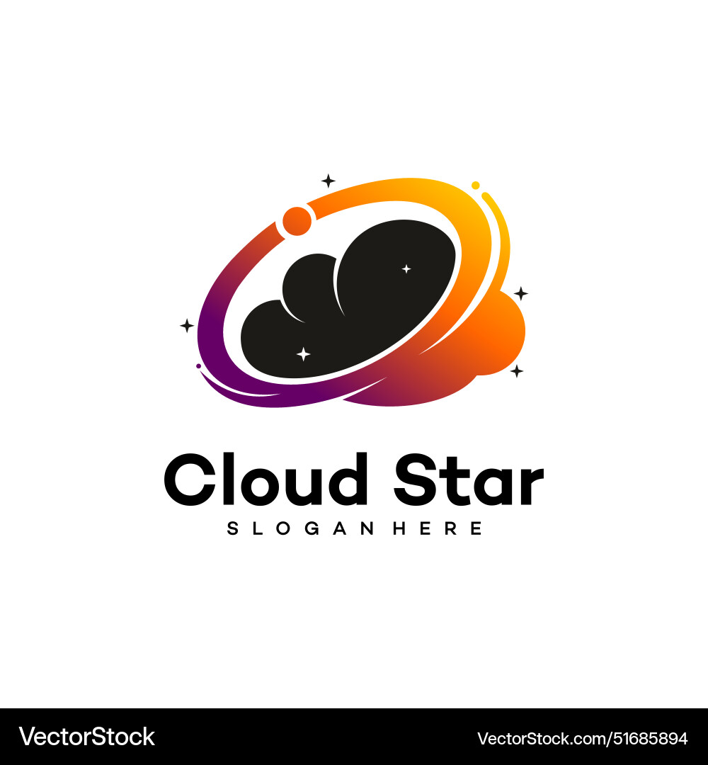 Cloud star logo icon design Royalty Free Vector Image