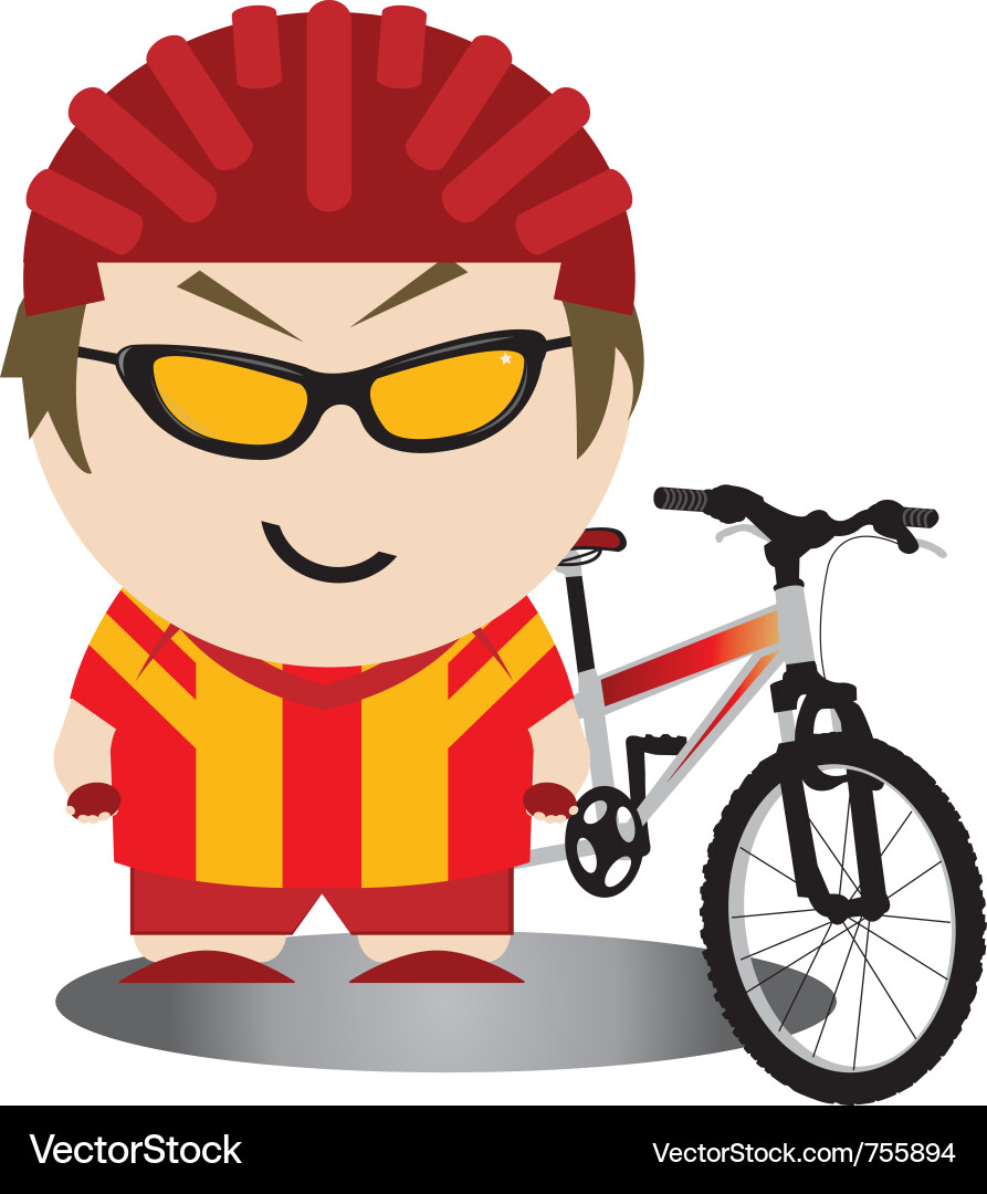 Cyclist Royalty Free Vector Image - VectorStock
