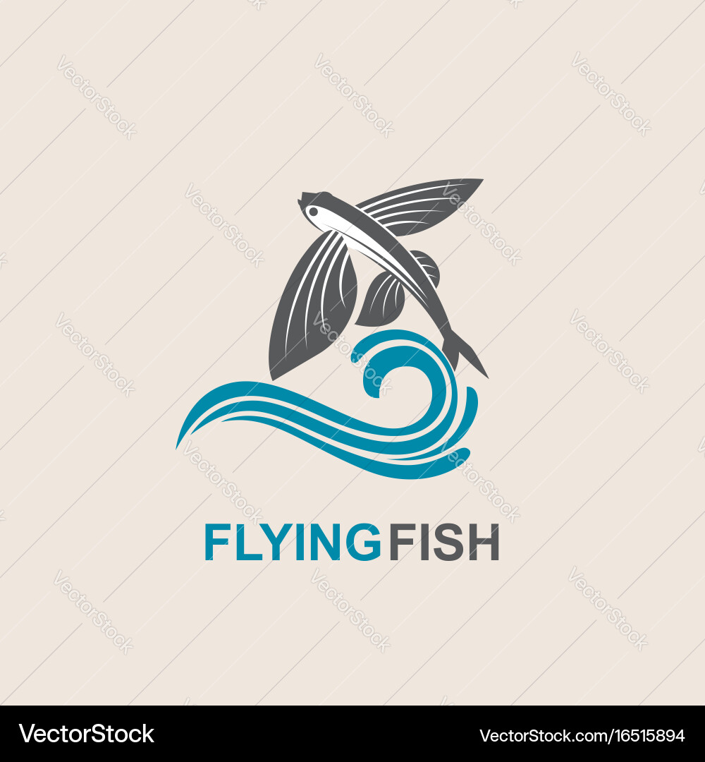 Flying fish icon Royalty Free Vector Image - VectorStock