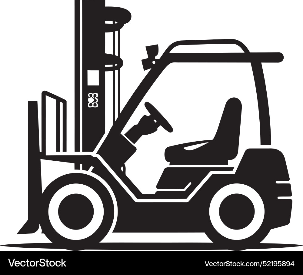 Forklifts in construction an overview forklift Vector Image
