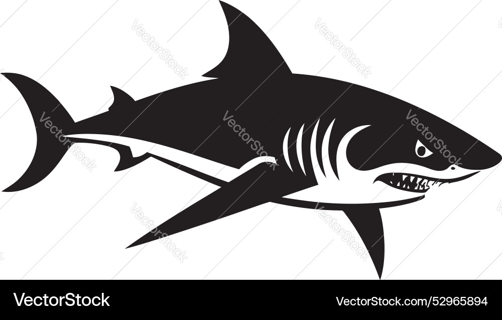 Powerful predator shark icon design abyssal ruler Vector Image