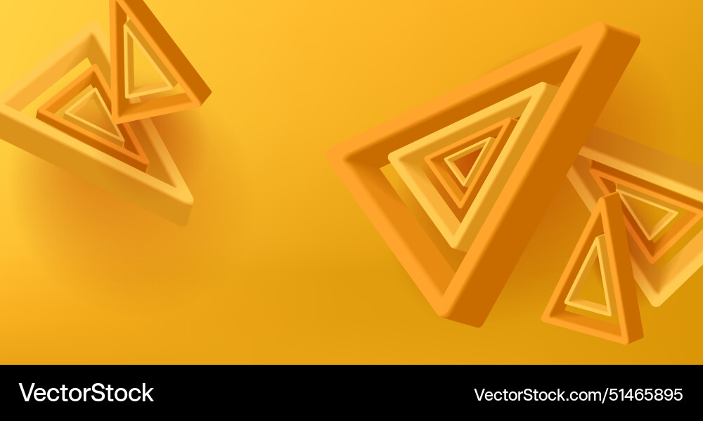 Abstract triangle background 3d empty composed Vector Image