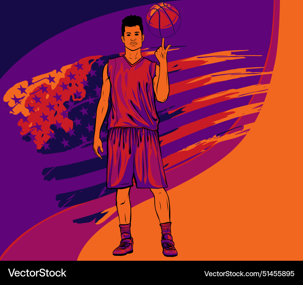 Basketball player Royalty Free Vector Image - VectorStock