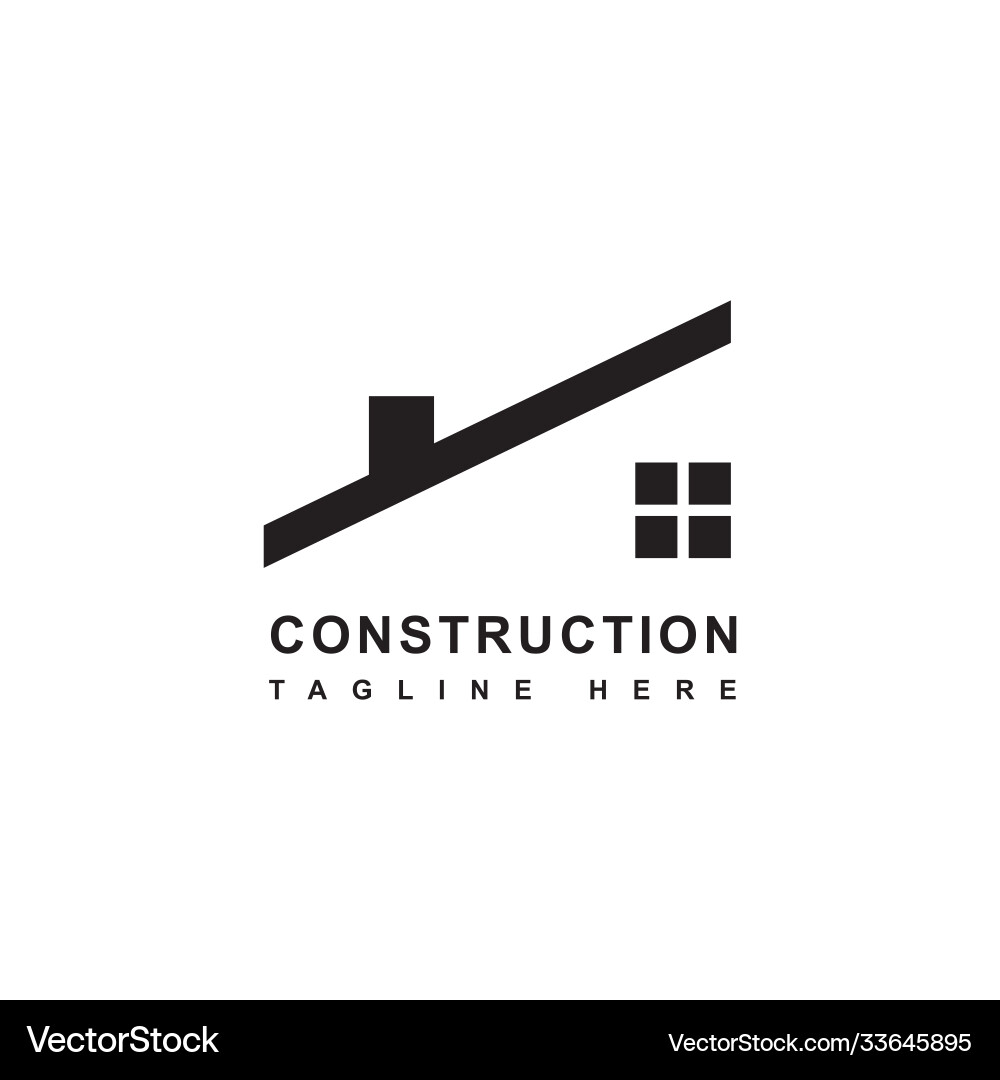 Construction symbol logo design template Vector Image