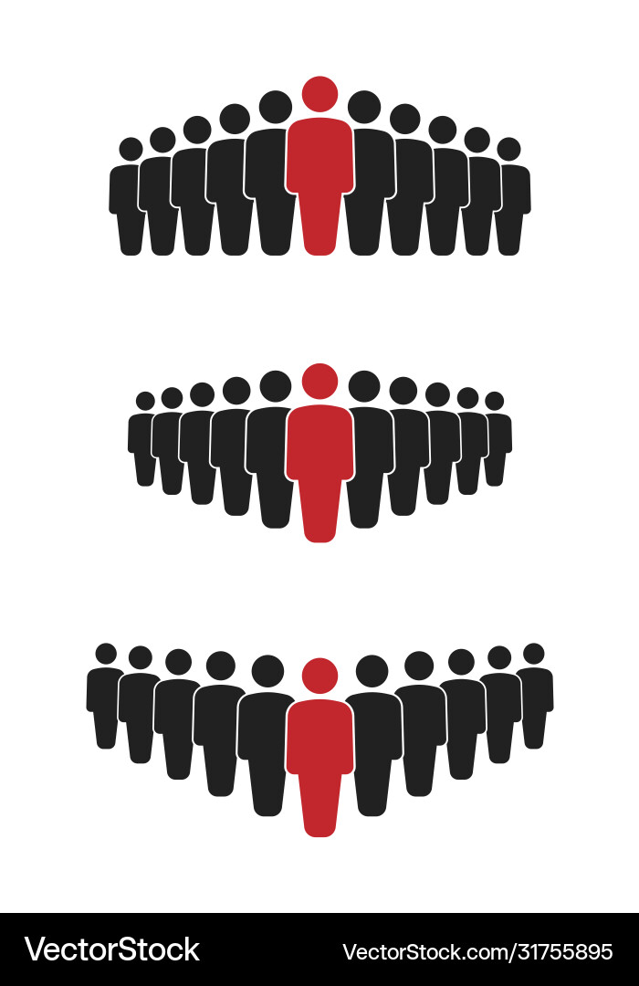 People group icon set working team Royalty Free Vector Image