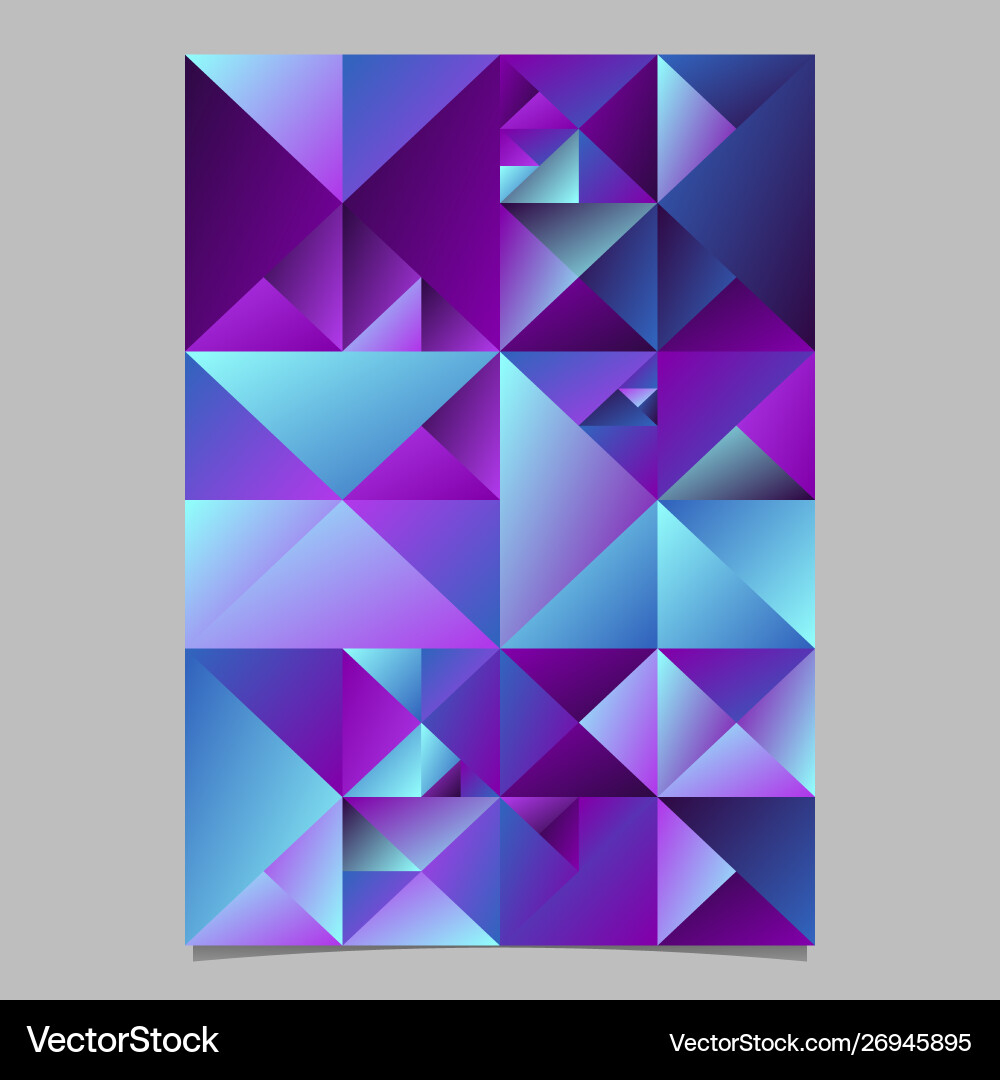 Polygonal abstract multicolored triangle brochure Vector Image