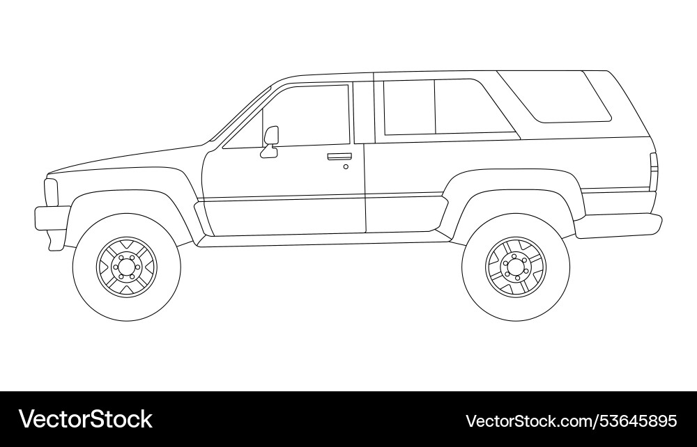 Toyota 4runner Royalty Free Vector Image - VectorStock