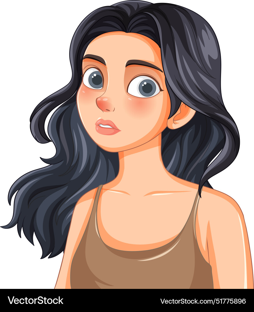 A woman with surprised expression Royalty Free Vector Image