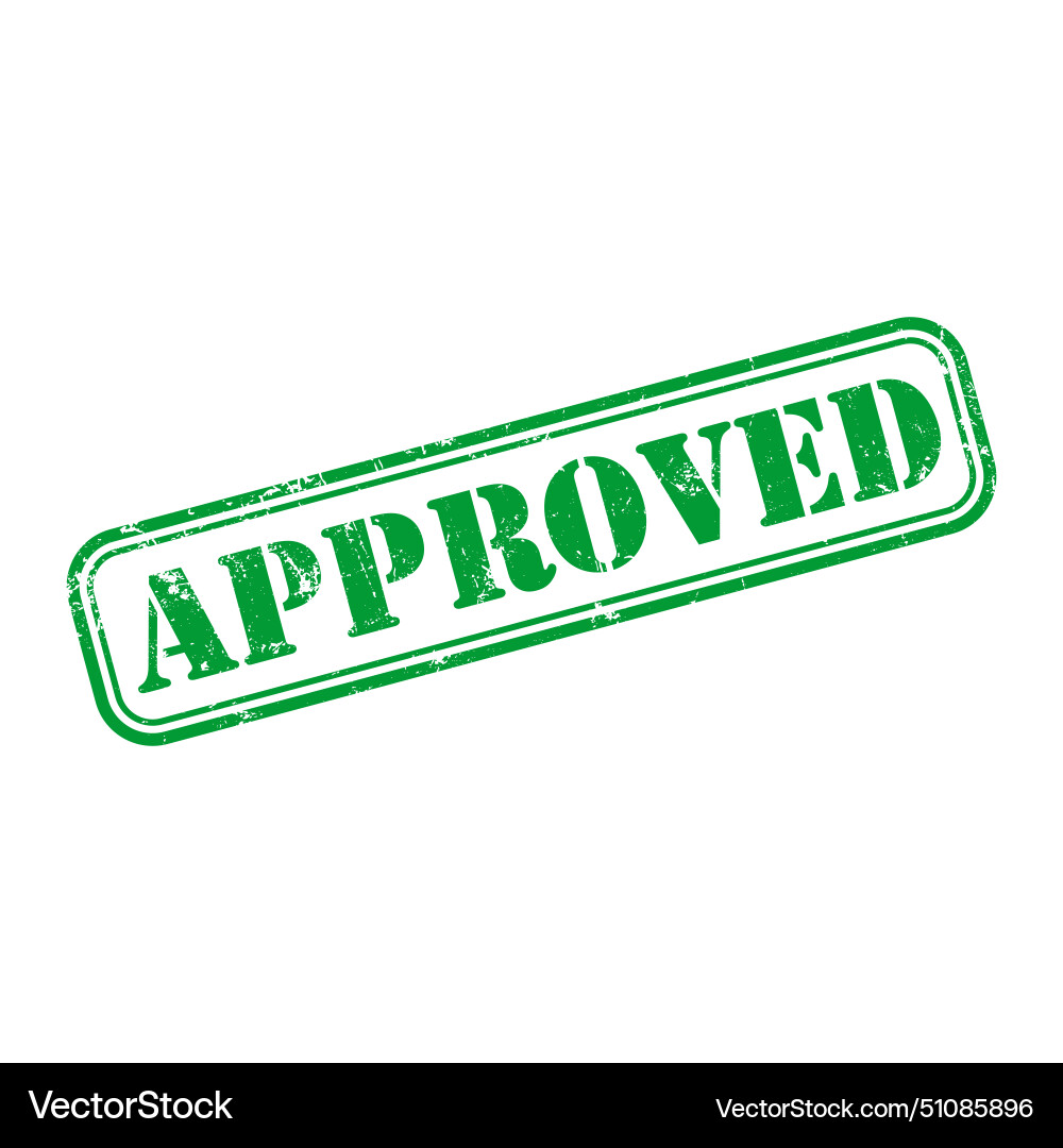 Approved stamp icon or rubber Royalty Free Vector Image