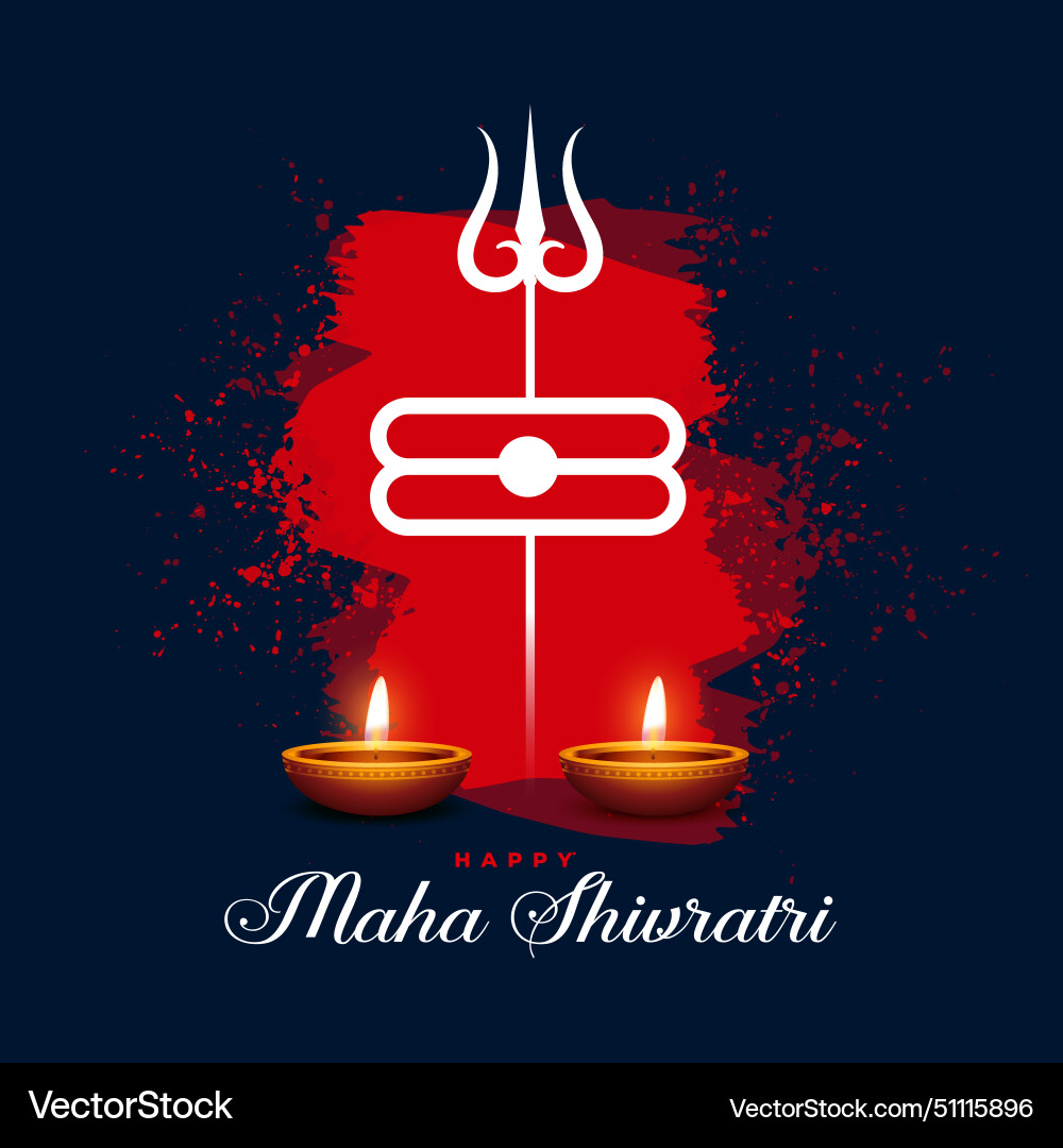 Beautiful maha shivratri religious background Vector Image