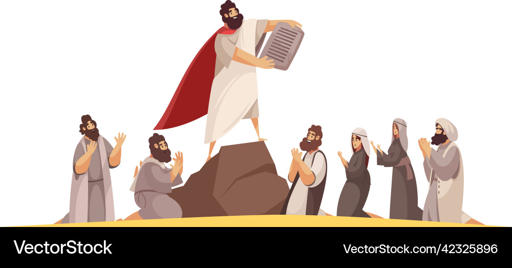 Bible scene narrative composition Royalty Free Vector Image