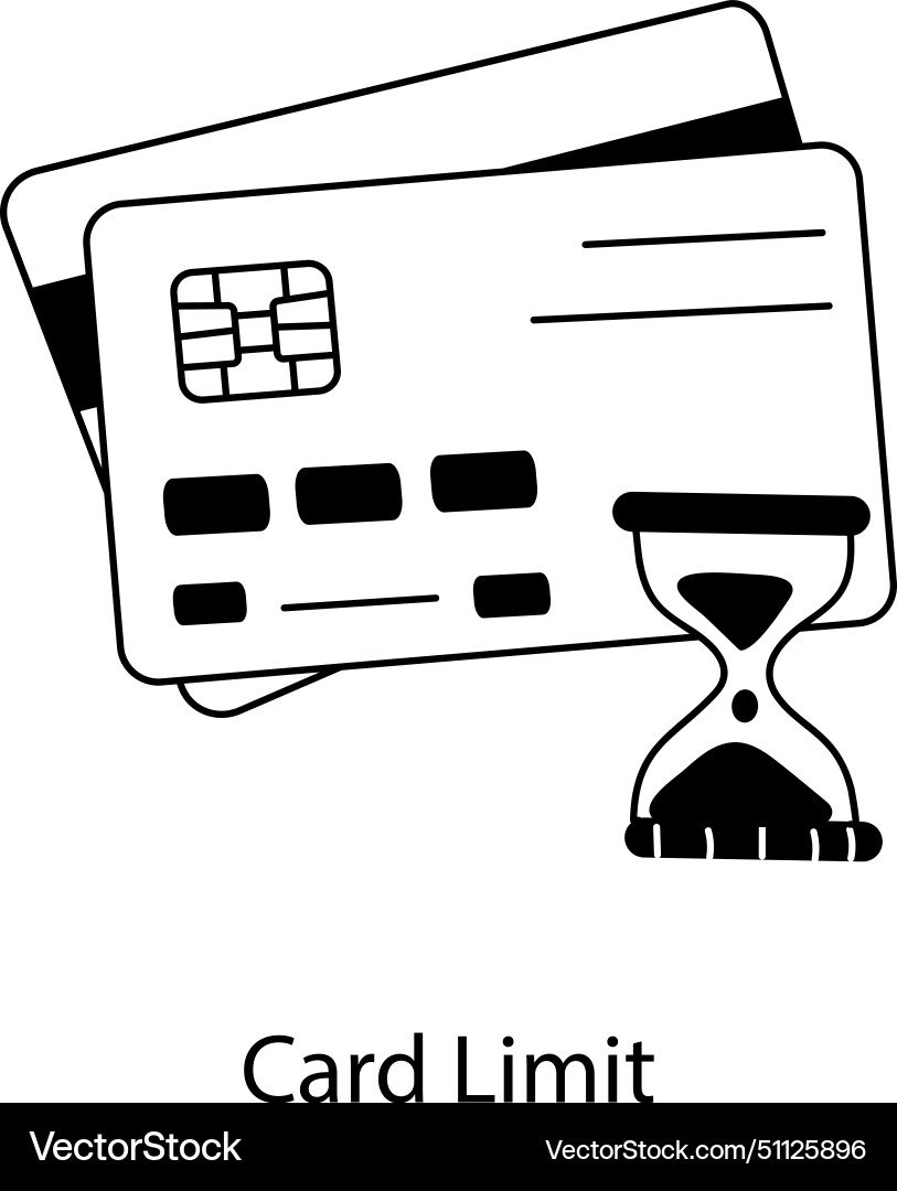 Card limit Royalty Free Vector Image - VectorStock