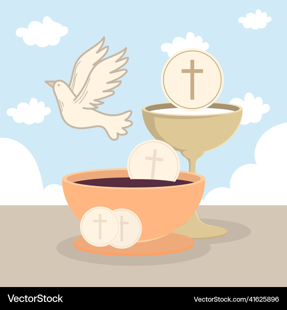 First holy communion Royalty Free Vector Image
