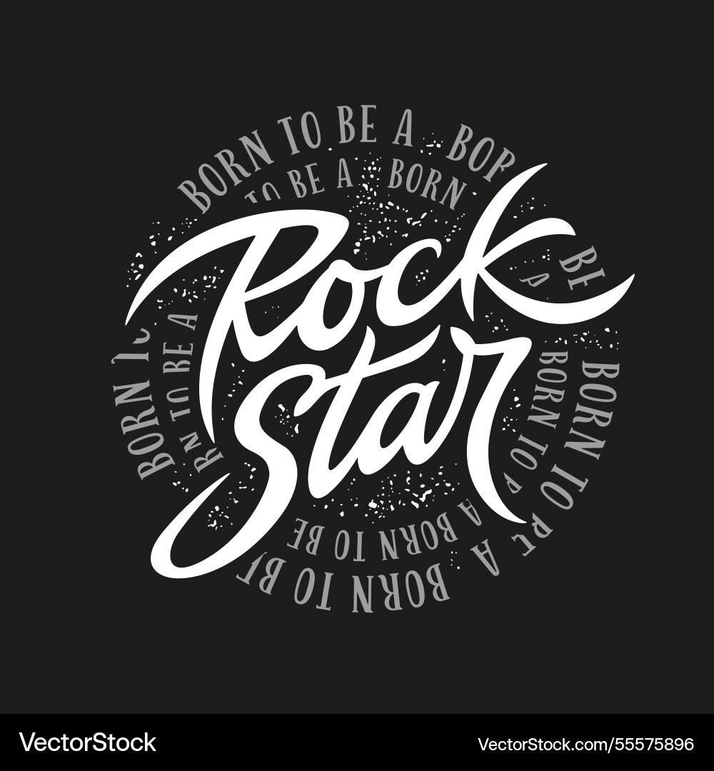 Rockstar word t-shirt design typography creative Vector Image