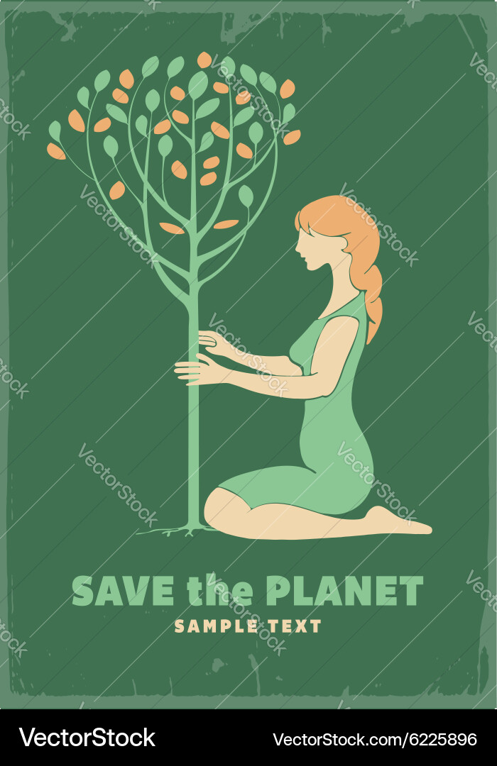Save planet Royalty Free Vector Image - VectorStock