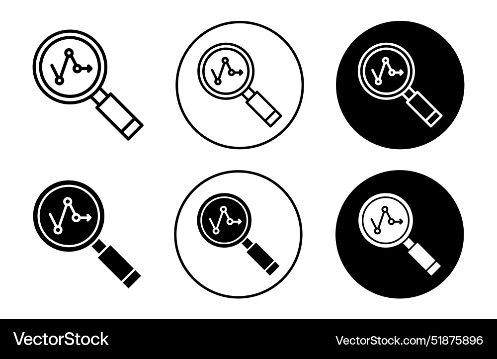Stats view icon outline flat icon Royalty Free Vector Image