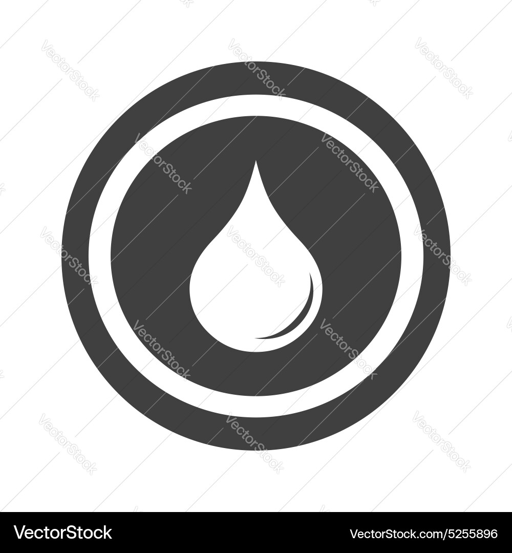 Water Drop Icon - Circle Royalty Free Vector Image