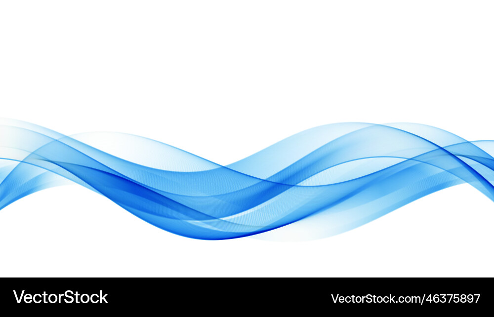 Abstract smooth transparent blue wave design Vector Image