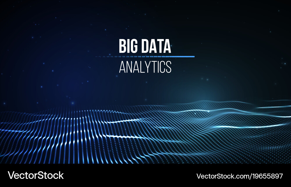 Big data visualization background 3d Royalty Free Vector