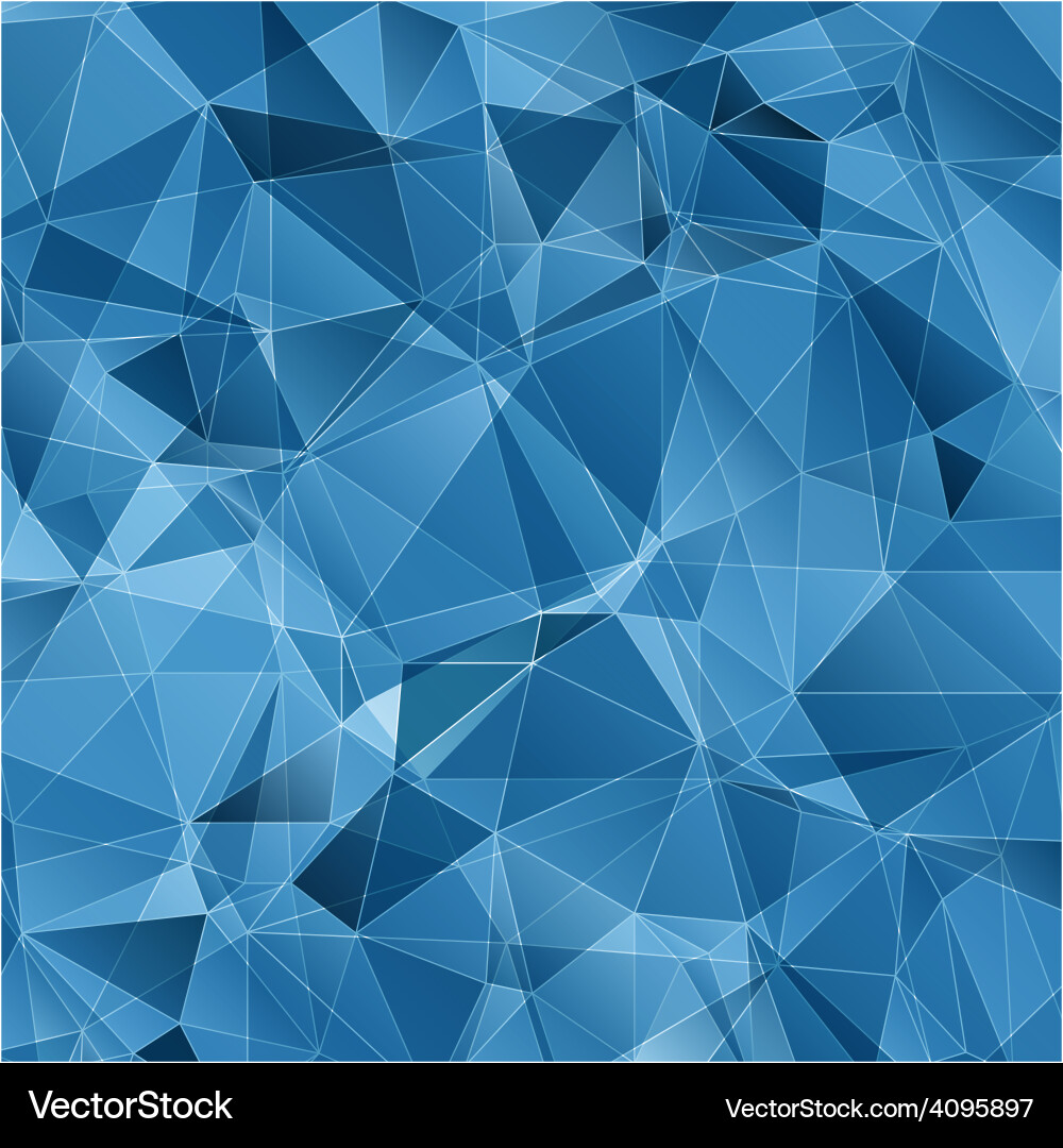 Blue triangle abstract background Royalty Free Vector Image