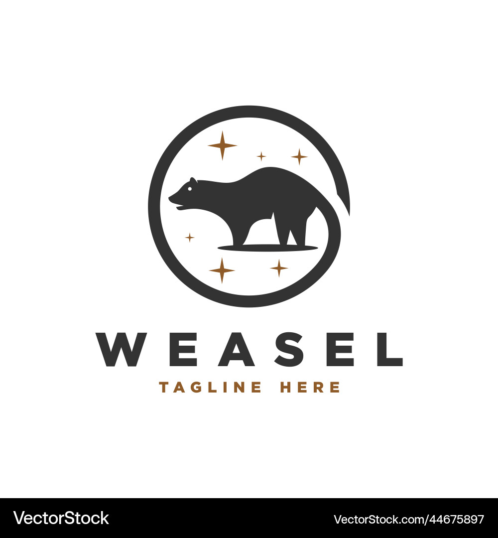 Ferret animal logo Royalty Free Vector Image - VectorStock