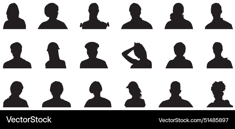 Profession silhouette set Royalty Free Vector Image