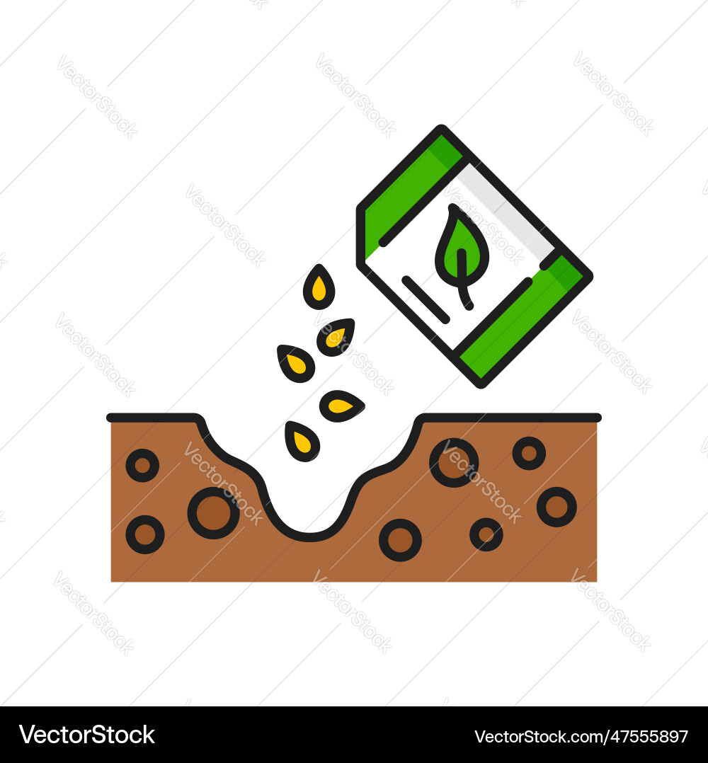 Seed Sowing & Plant Growth Icon Lizenzfreies Vektorbild