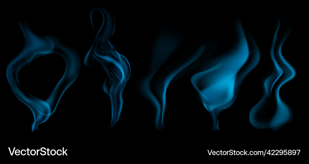 Smoke set Royalty Free Vector Image - VectorStock