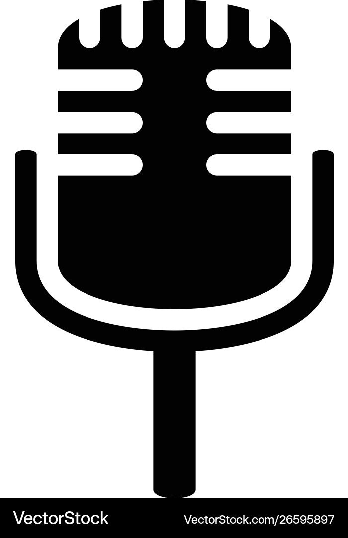 Stylish microphone icon Royalty Free Vector Image