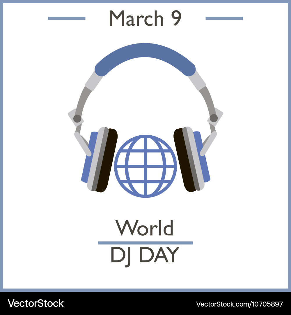 World DJ Day Celebration Royalty Free Vector Image