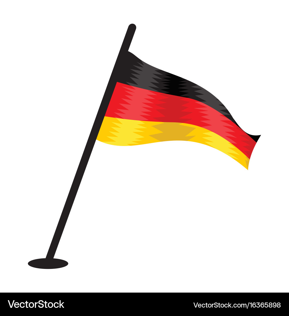 German flag Royalty Free Vector Image - VectorStock