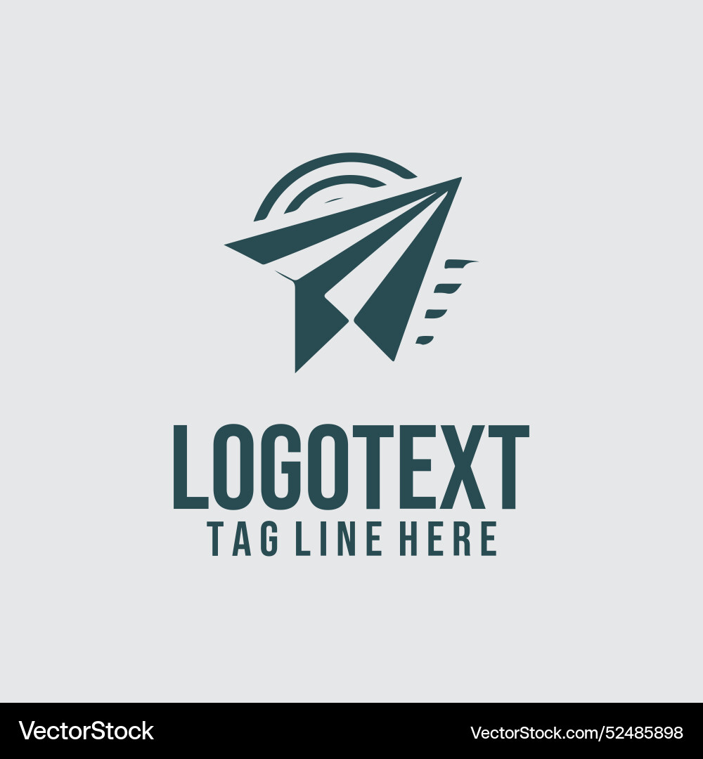 Paper plane logo Royalty Free Vector Image - VectorStock