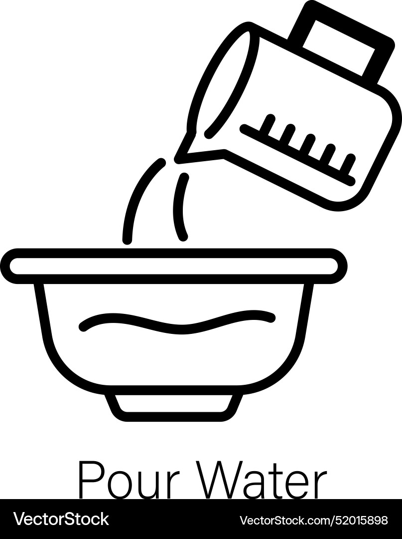 Pour water Royalty Free Vector Image - VectorStock