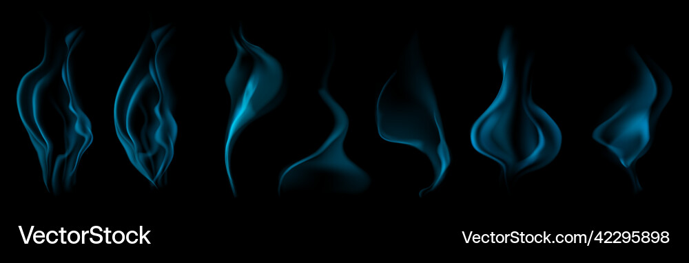 Smoke set Royalty Free Vector Image - VectorStock