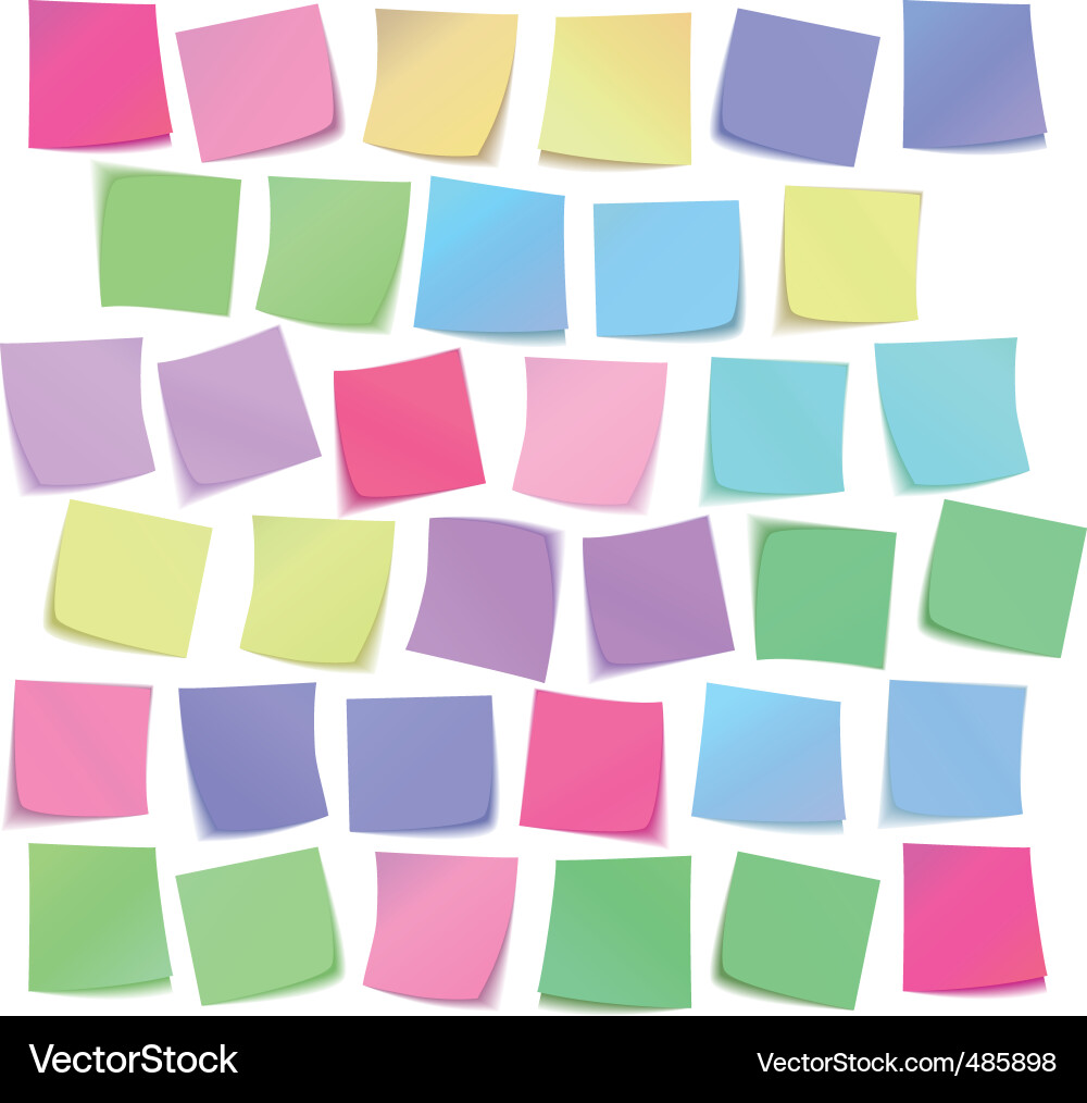 Sticky notes Royalty Free Vector Image - VectorStock