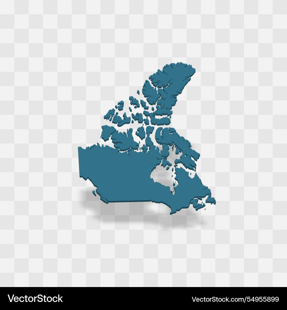 Canada map silhouette Royalty Free Vector Image