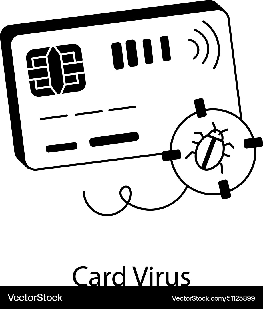 Card virus Royalty Free Vector Image - VectorStock