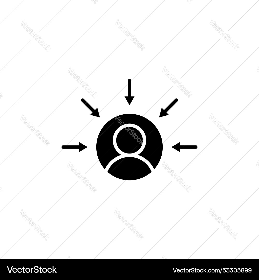 Centric consumer icon set client focus approach Vector Image