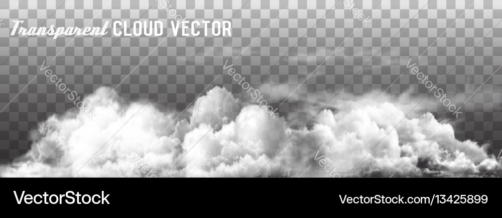 Clouds on transparent background Royalty Free Vector Image