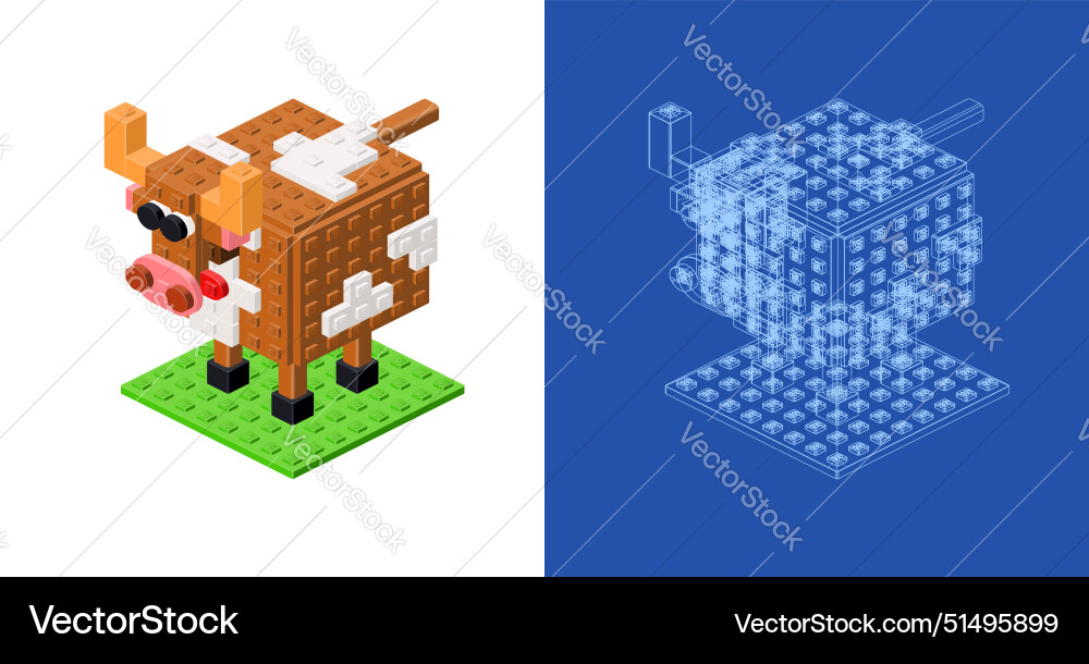 Cow project for print and decoration Royalty Free Vector