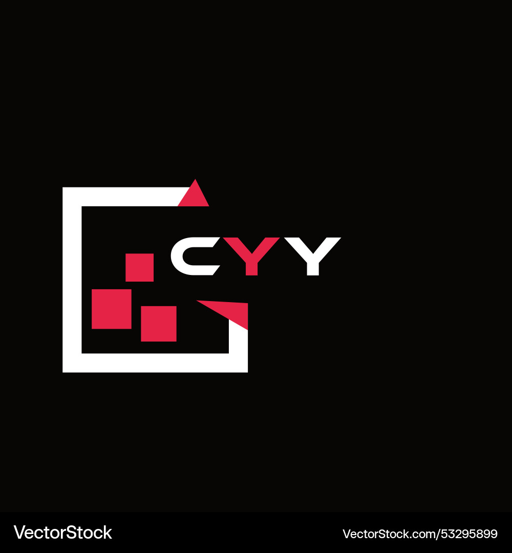Cyy creative minimalist letter logo unique Vector Image