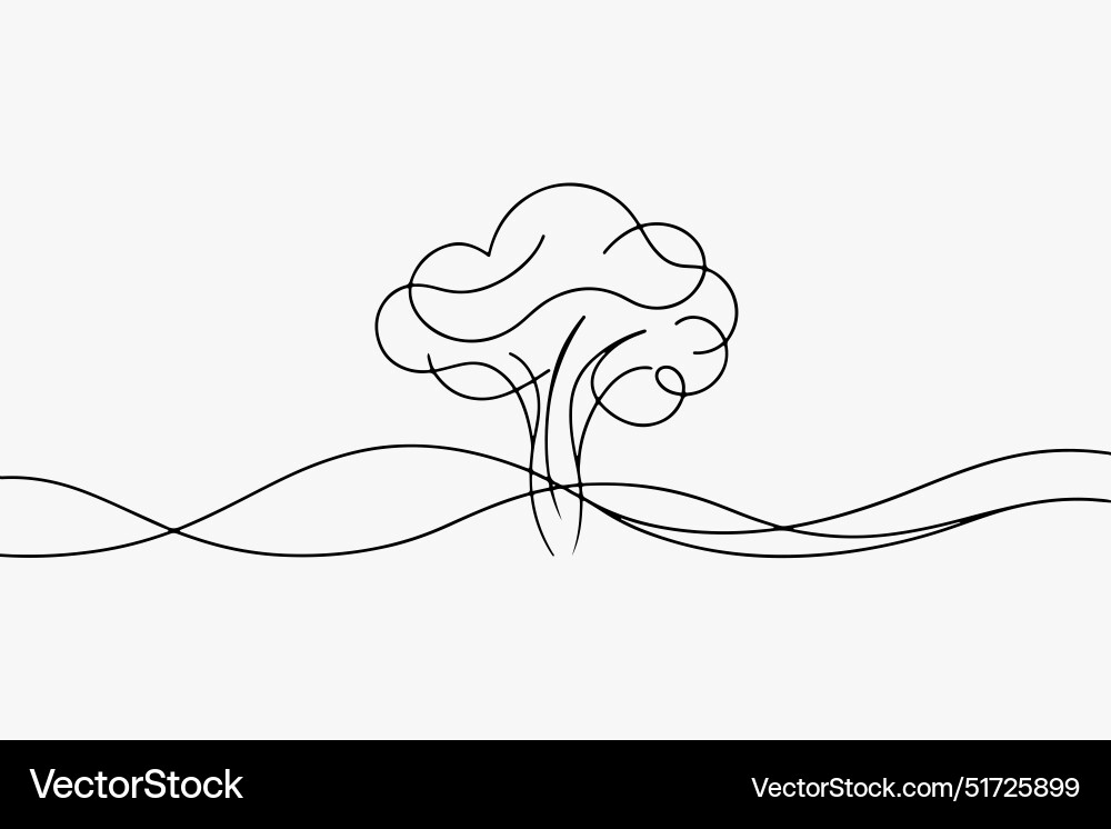Dust storms continuous line art on white Vector Image