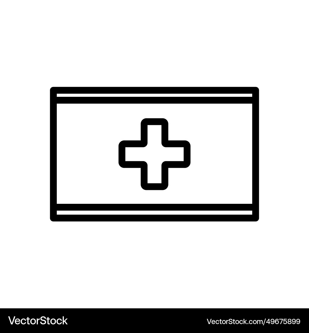 Health box line icon logo Royalty Free Vector Image
