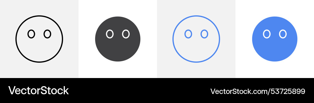 No reaction emoji set use for web Royalty Free Vector Image