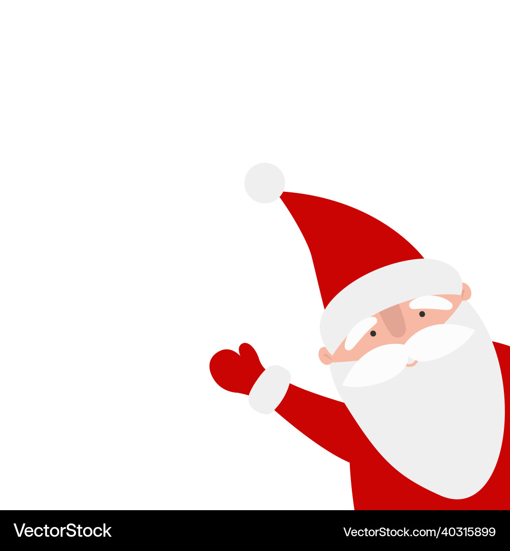 Santa claus waving and greeting Royalty Free Vector Image