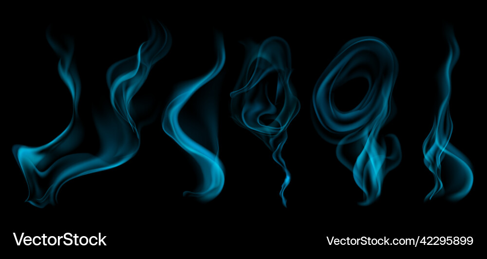 Smoke set Royalty Free Vector Image - VectorStock