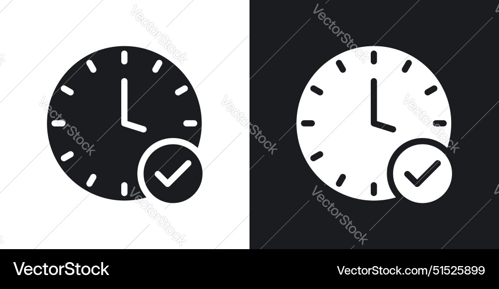 Time check icon Royalty Free Vector Image - VectorStock