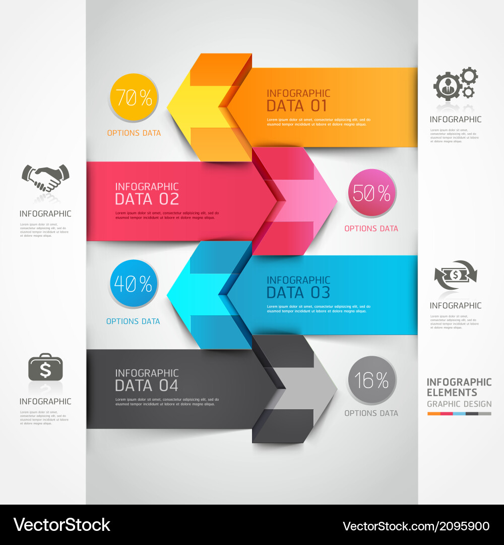 3D Business Growth Steps Royalty Free Vector Image